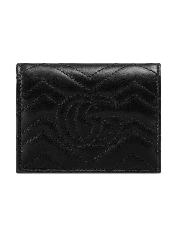 Gucci Gg Marmont Card Case Wallet - Black