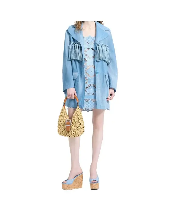 Ermanno Scervino Belted Jacket With Tassel Embellishments