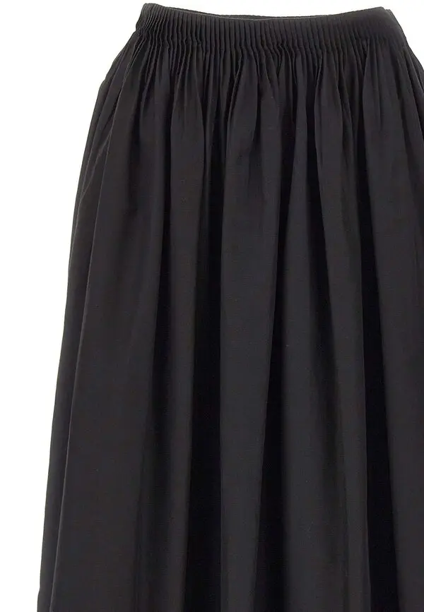 Loulou De Saison Naya Flared Midi Skirt - Black