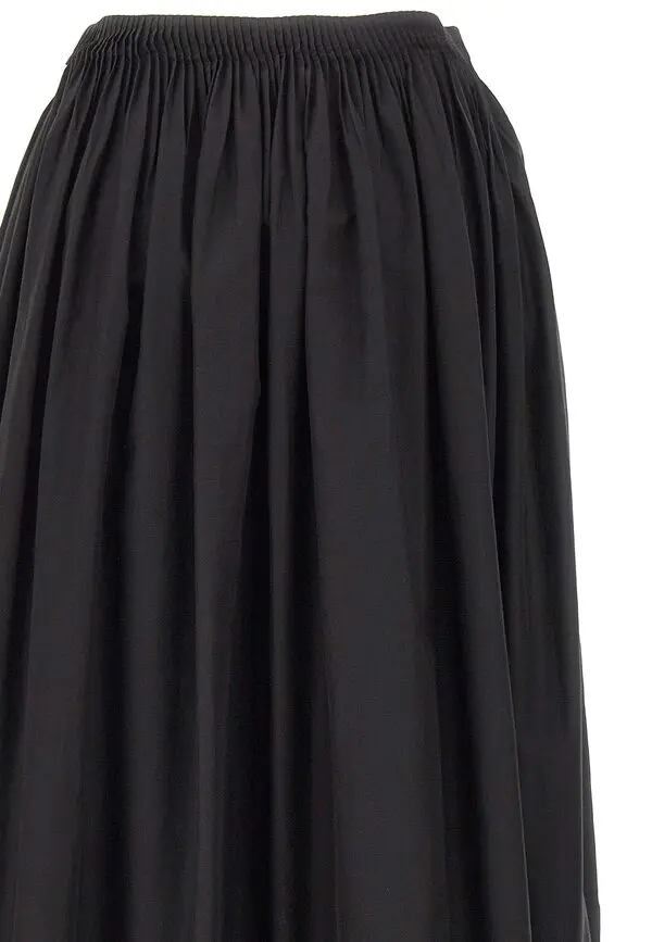 Loulou De Saison Naya Flared Midi Skirt - Black