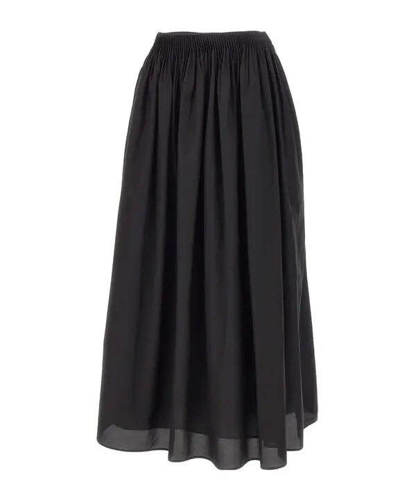 Loulou De Saison Naya Flared Midi Skirt - Black