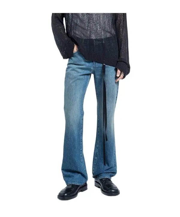 ANN DEMEULEMEESTER Belted Flare Jeans