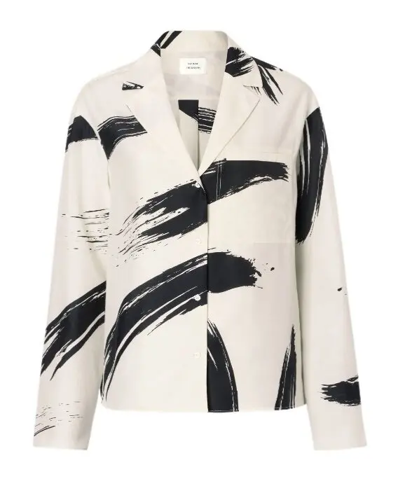 Loulou De Saison Long Sleeve Printed Shirt - Ivory Black