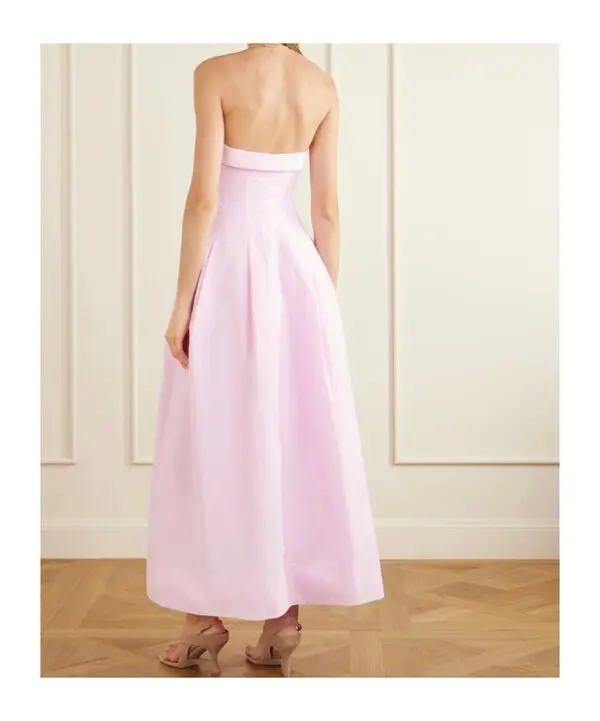 Simkhai Avril Strapless Pleated Gown - Pink