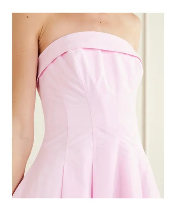 Simkhai Avril Strapless Pleated Gown - Pink