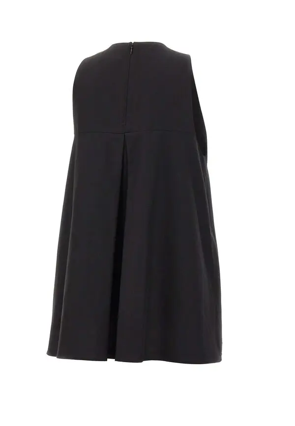 Loulou De Saison Sleeveless Gathered Round Neck Top - Black