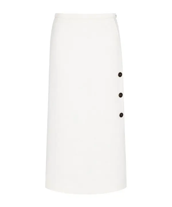 Max Mara Button-decorated Midi Skirt - No