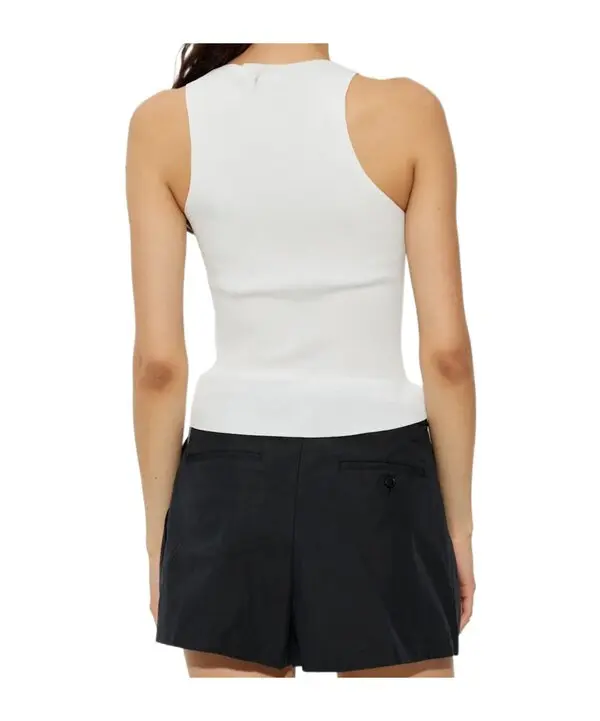 Alexander Wang Jacquard Logo Racer Tank Top