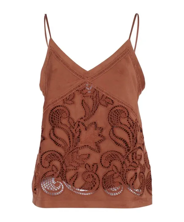 Ermanno Scervino V-neck Spaghetti Strap Top With Cutout Detailing