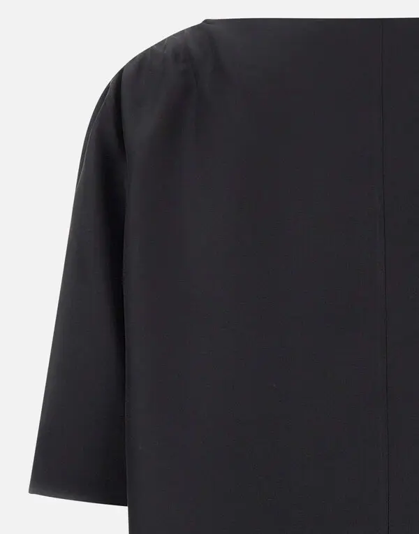 Loulou De Saison Short Sleeve Asymmetrical Draped Top