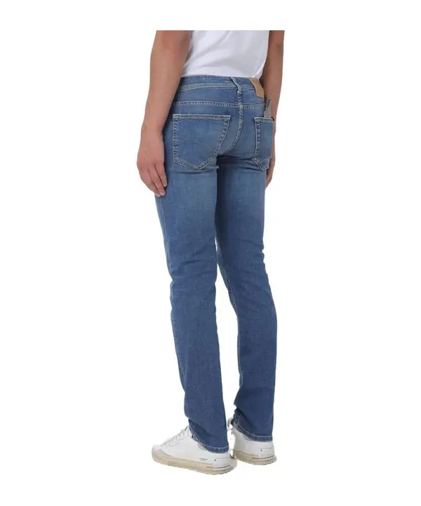 Jacob Cohen Straight Leg Jeans With Logo Detail