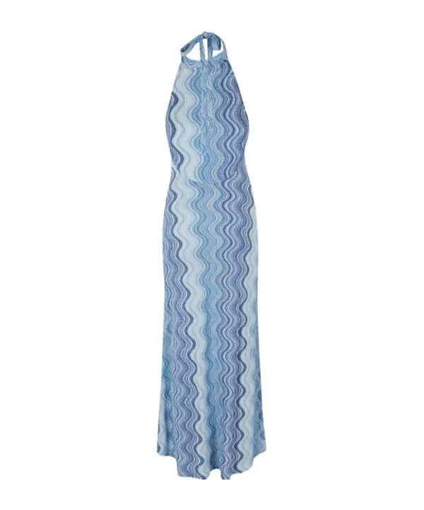 MC2 SAINT BARTH Halter Neck Maxi Dress