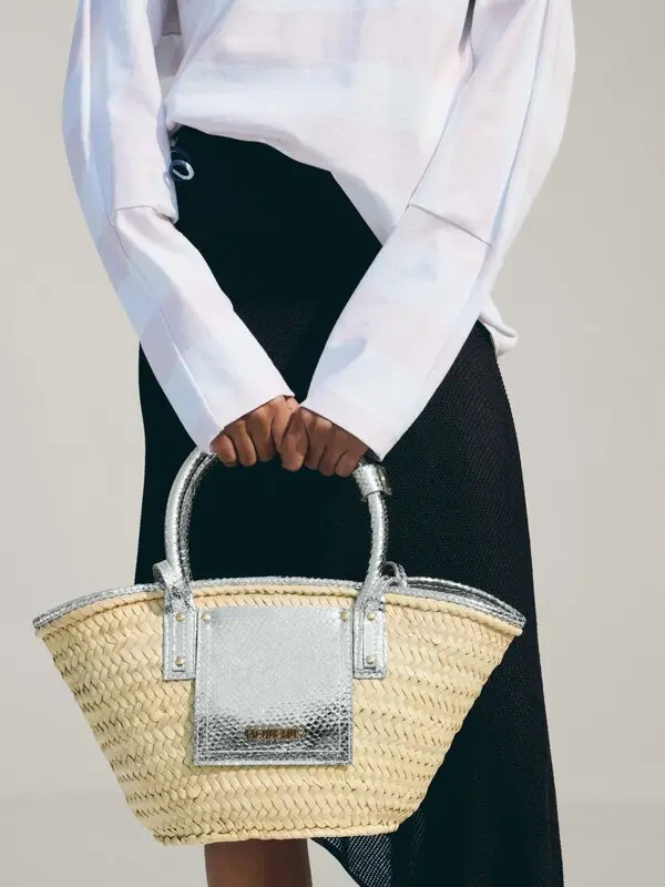 Jacquemus Le Petit Panier Soli Woven Tote Bag