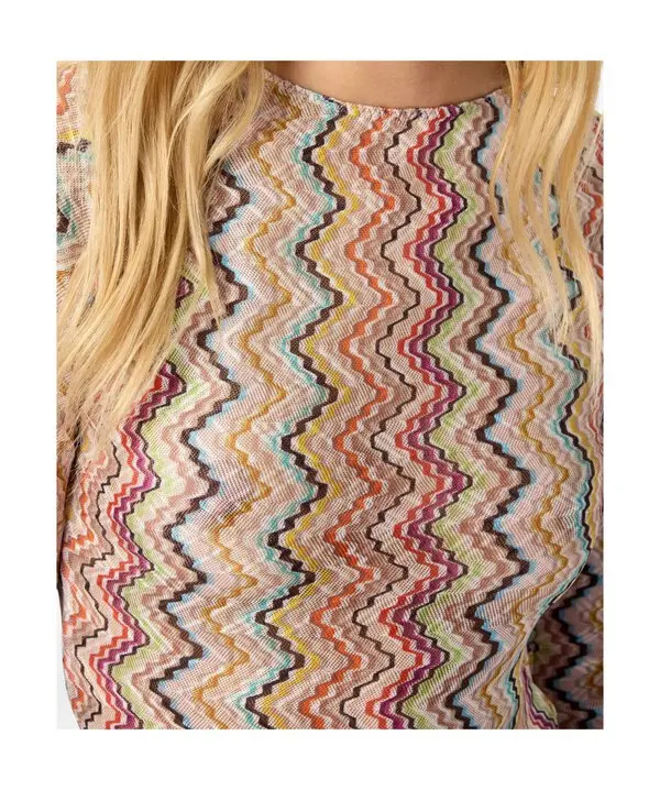 Missoni Zigzag-knit Open-back Mini Dress