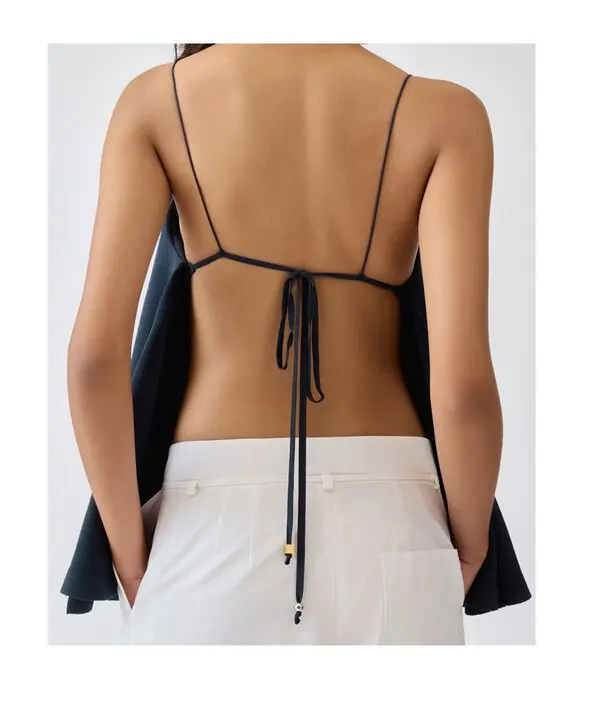 Jacquemus The Voile Top - Deep Navy Blue