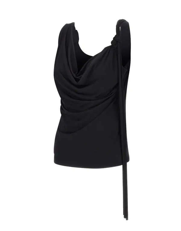 Blumarine Draped Knot-detail Top