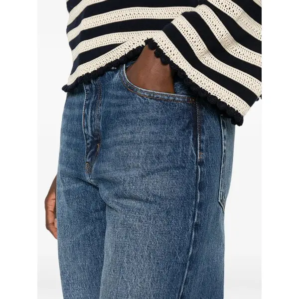 FRAME The Bow Wide-leg Jeans - Blue