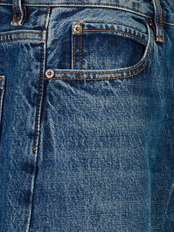 FRAME The Bow Wide-leg Jeans - Blue