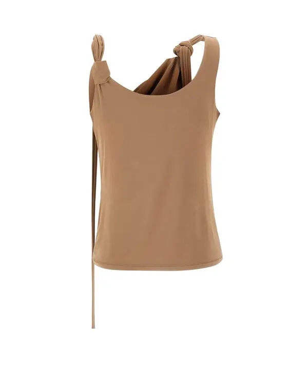 Blumarine Draped Knot-jersey Top