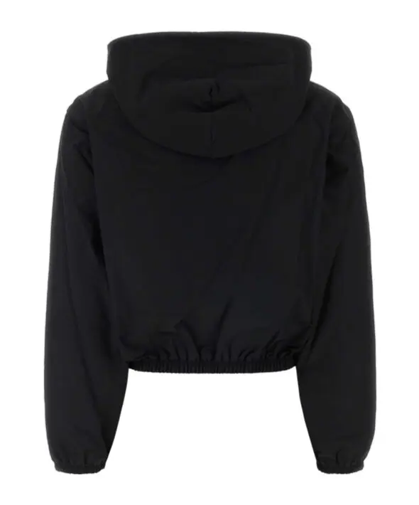 Alexander Wang Cropped Rhinestone Hooded Jacket