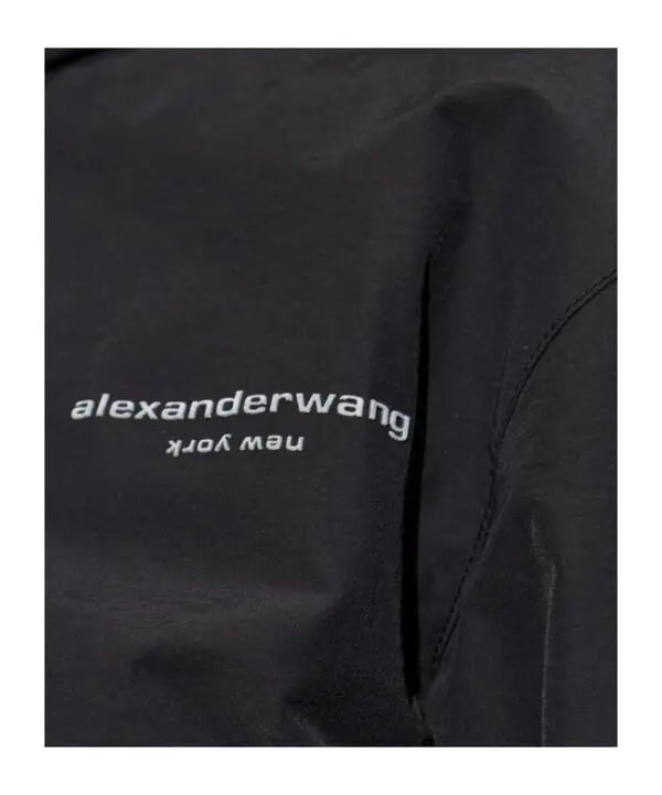 Alexander Wang Cropped Rhinestone Hooded Jacket