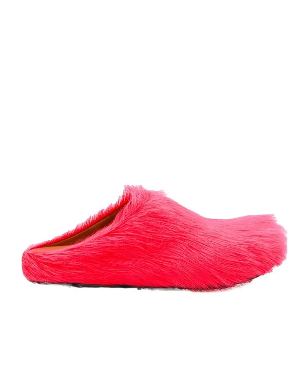 Marni Fussbett Round Toe Slip-on Mules - Red