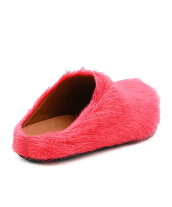 Marni Fussbett Round Toe Slip-on Mules - Red