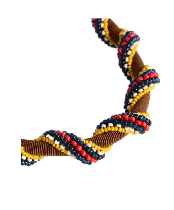 Etro Twisted Beaded Bag Strap With Gold Tone Hardware
