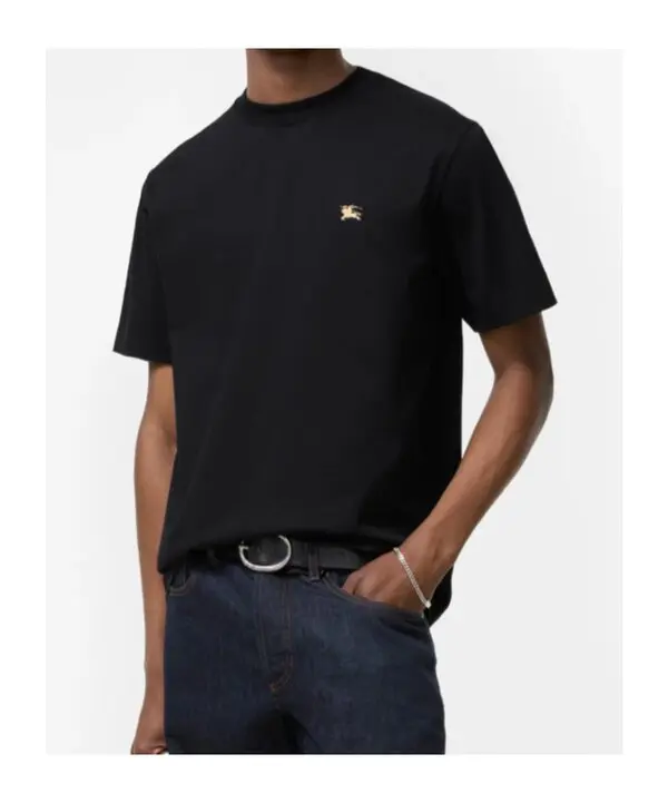 Burberry Ekd Embroidered Crewneck T-shirt - Black