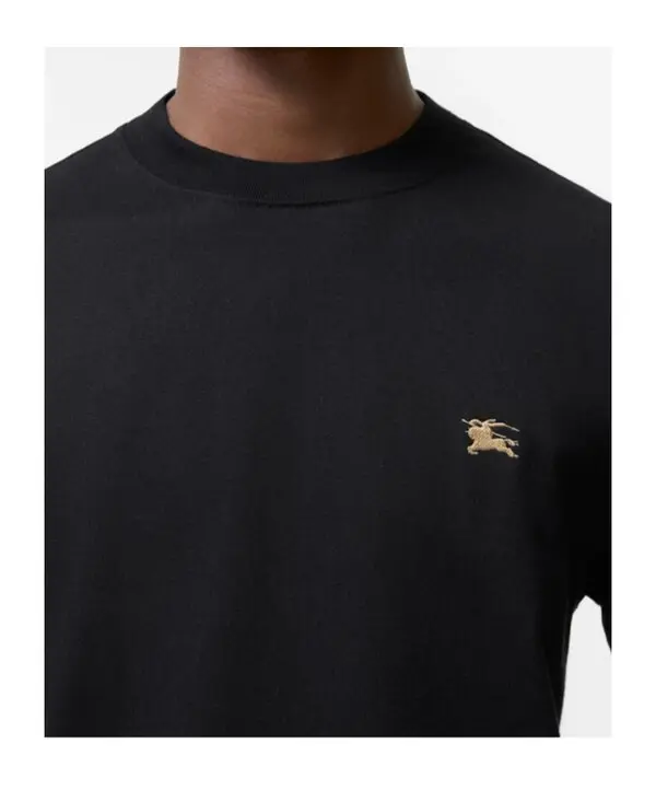 Burberry Ekd Embroidered Crewneck T-shirt - Black