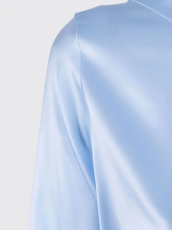 MAZZARELLI Satin Finish Long Sleeve Blouse