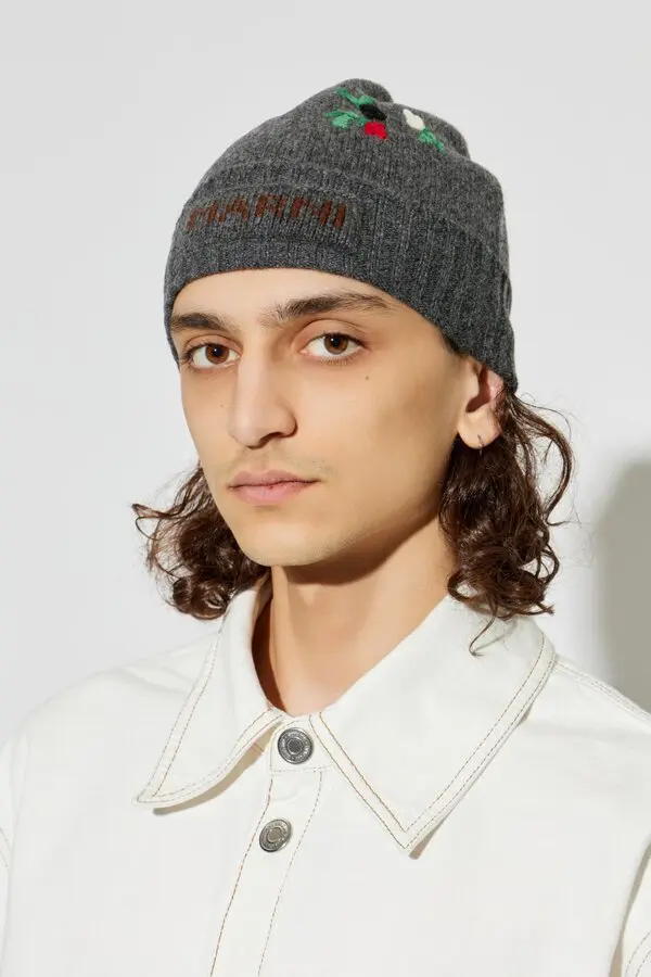 Marni Embroidered Logo Beanie Hat