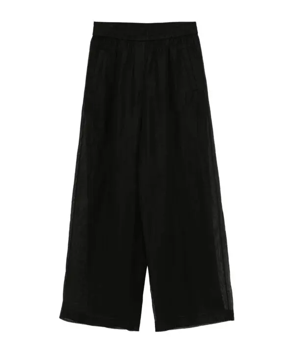 Brunello Cucinelli Elasticated-waistband Palazzo Pants - Black