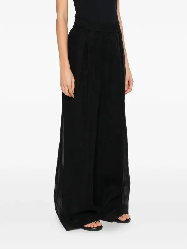 Brunello Cucinelli Elasticated-waistband Palazzo Pants - Black