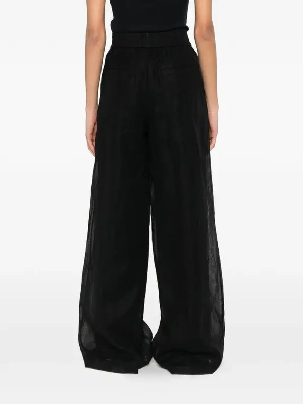 Brunello Cucinelli Elasticated-waistband Palazzo Pants - Black