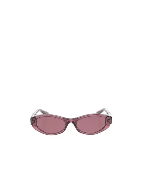 Balenciaga Logo Oval Frame Sunglasses - Pink