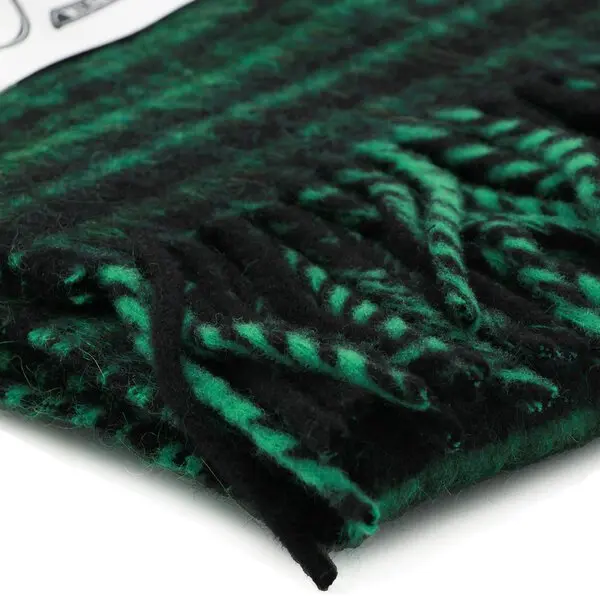 Marni Logo Patch Fringed Scarf