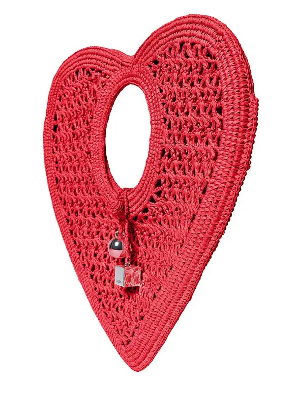 Jacquemus Woven Heart-shaped Handbag