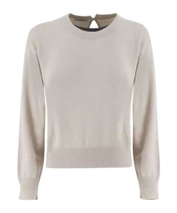 Brunello Cucinelli Crewneck Jumper With Ribbon Detail