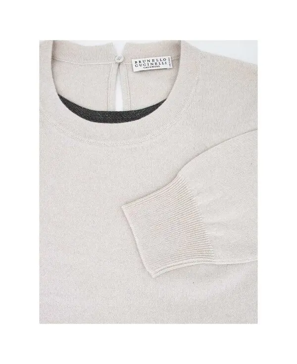Brunello Cucinelli Crewneck Jumper With Ribbon Detail