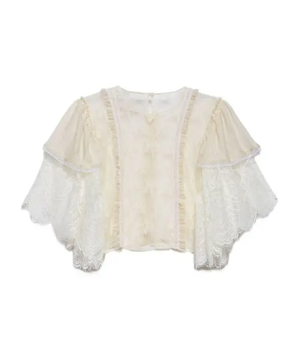 ANIYE BY Lace Ruffled Top