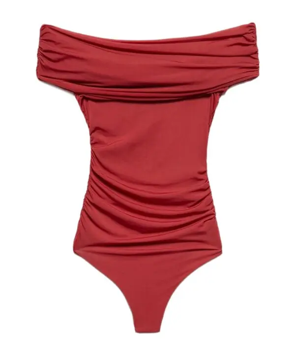 ANIYE BY Off-the-shoulder Pleated Bodysuit