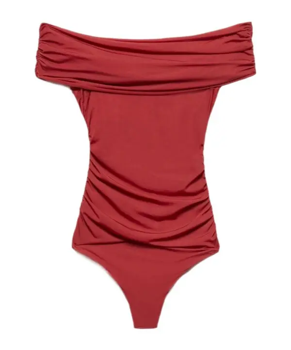 ANIYE BY Off-the-shoulder Pleated Bodysuit