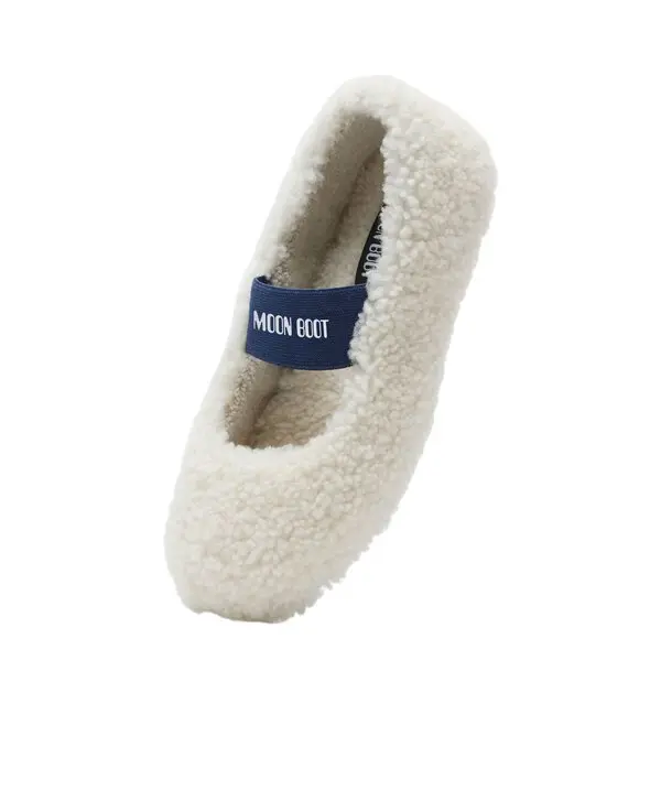 Moon Boot Logo-printed Shearling Ballerinas