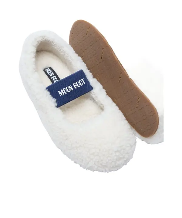 Moon Boot Logo-printed Shearling Ballerinas