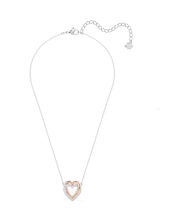 SWAROVSKI Double Heart Necklace - White