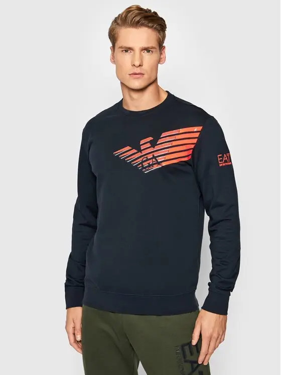 Emporio Armani Logo Print Crewneck Sweatshirt