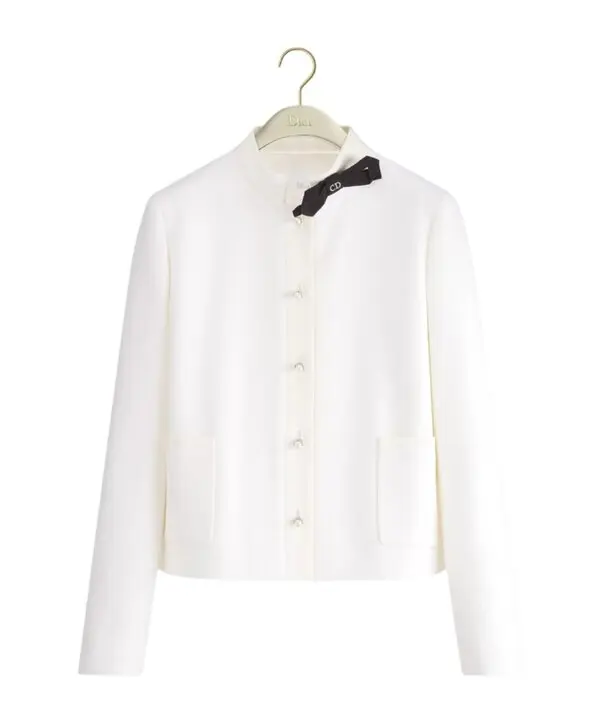 Dior Cropped Jacket With Cd Signature Bow