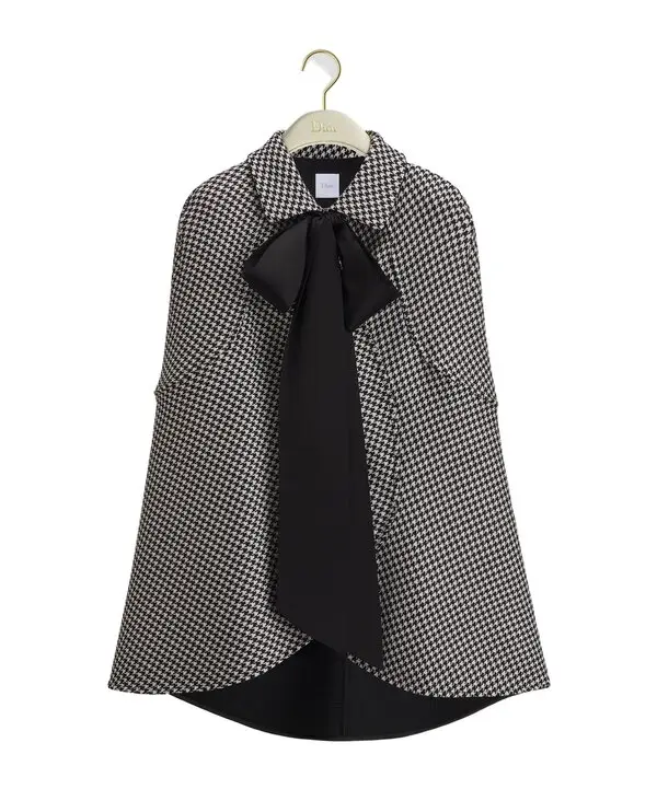 Dior Cape With Tied Neckline - Black