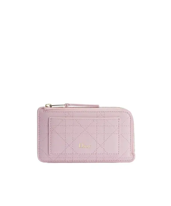 Dior Zipper Card Holder - Pink